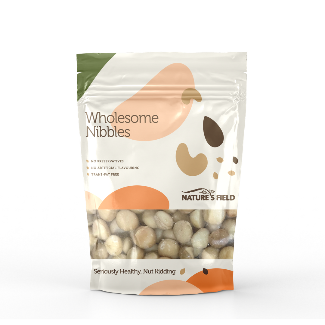 Nature's Field | Nuts & Nibble — Natural Raw Macadamia Nuts