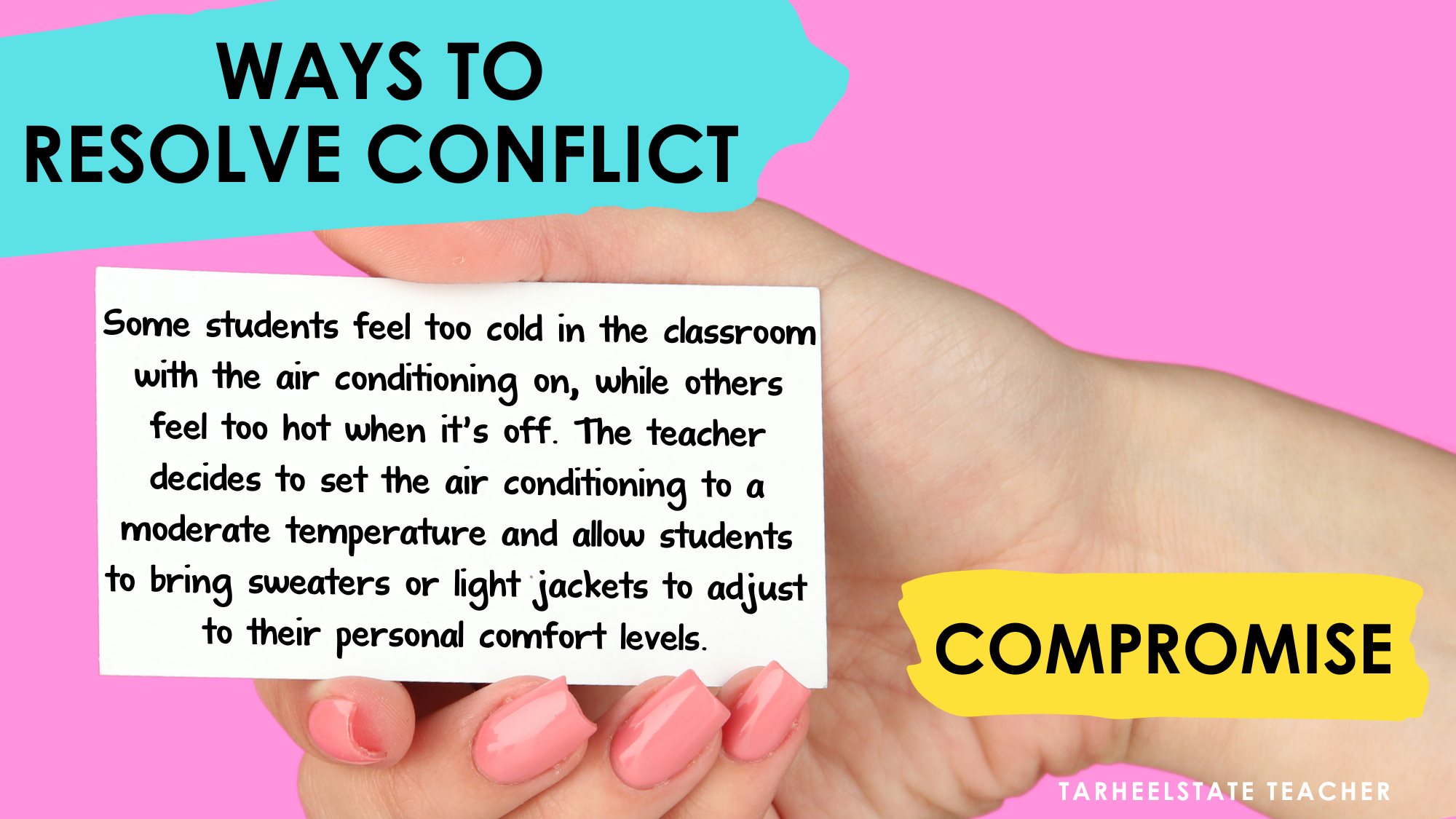 5 Conflict Resolution Styles to Teach Students — Tarheelstate Teacher