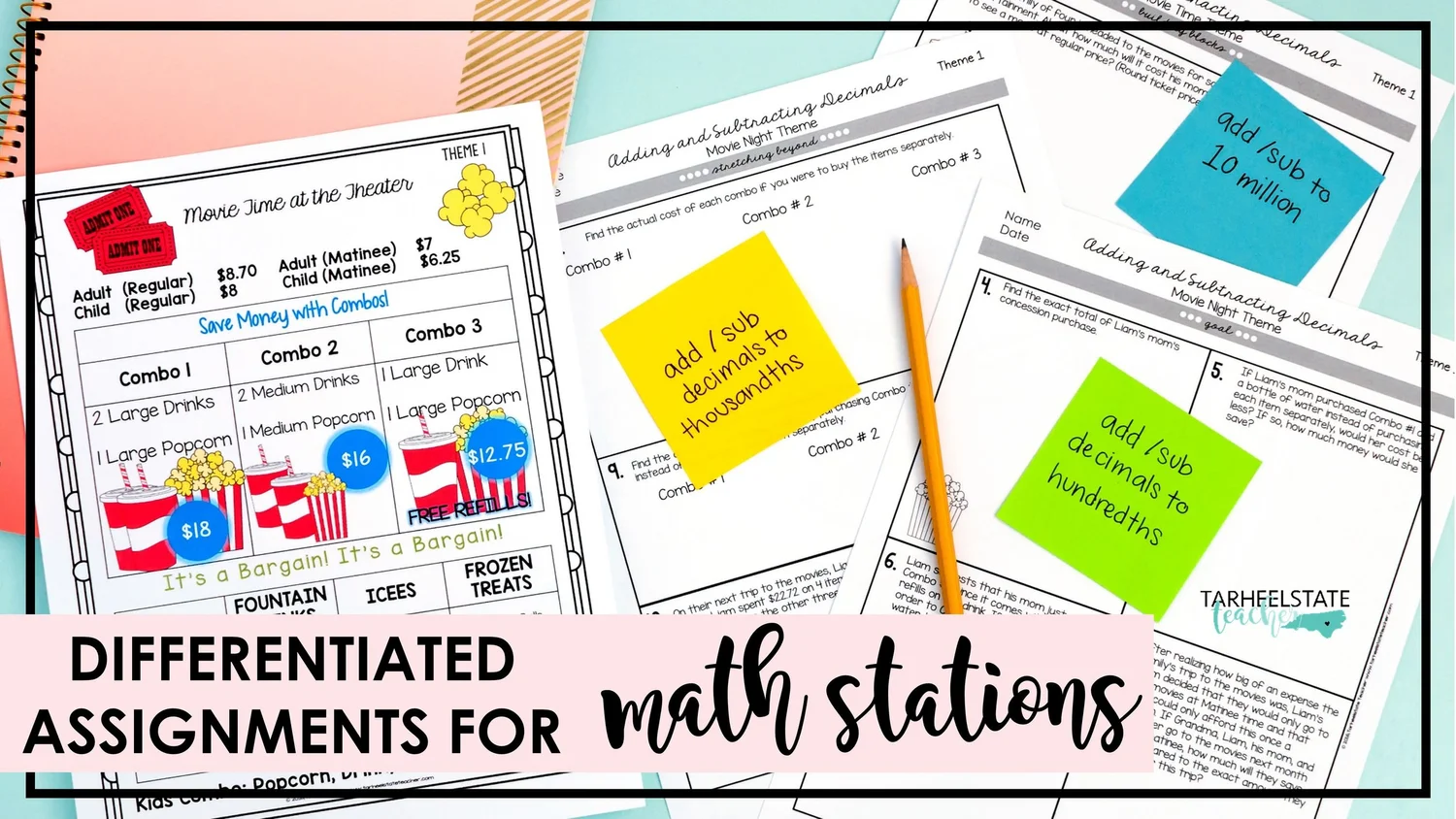 Free Math Stations Rotation Template for Upper Elementary ...