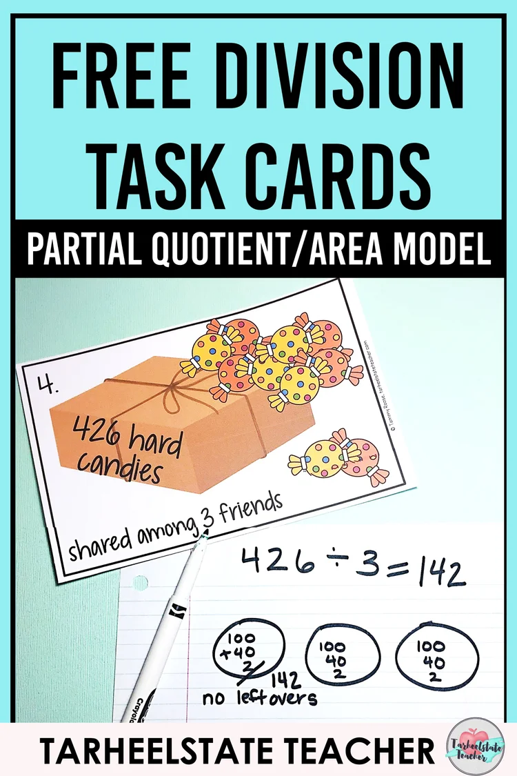 Free Area Model Division Teaching Resource — Tarheelstate Teacher