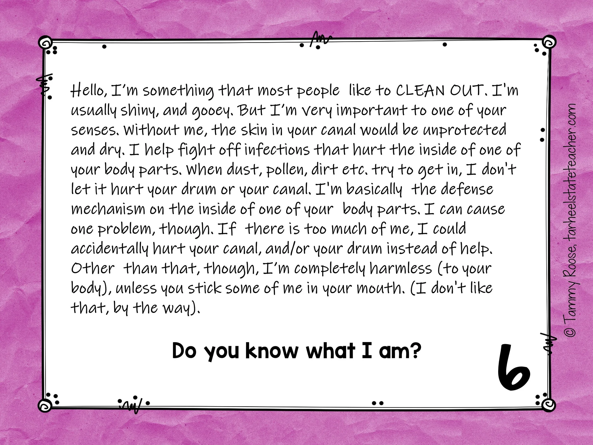 Inspiring Wonder in the Classroom with "Writing Riddles" — Tarheelstate ...
