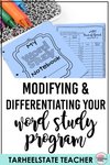 How to Modify and Differentiate your Word Study Routine — Tarheelstate ...