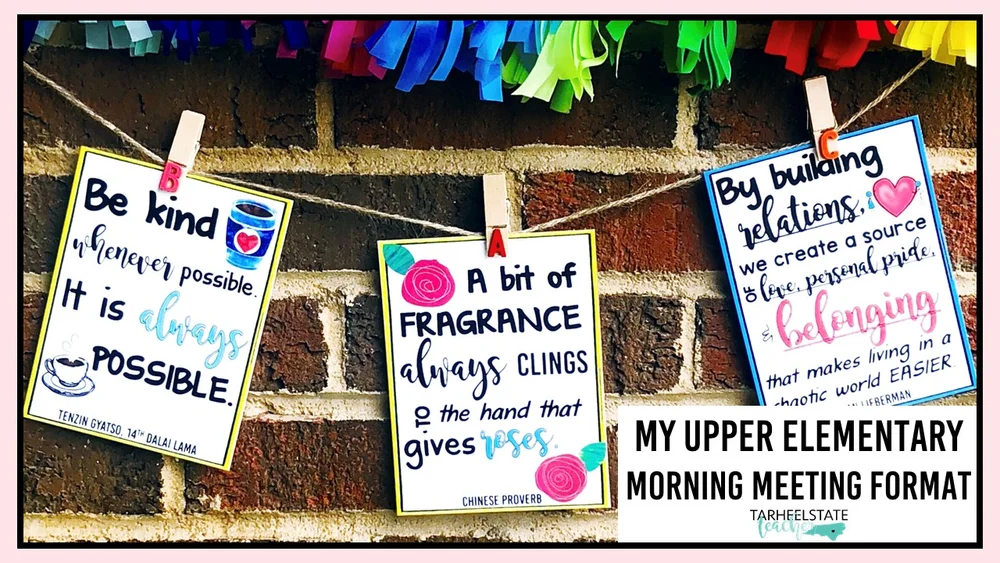 Upper Elementary Morning Meeting Resources and Lesson Plans ...