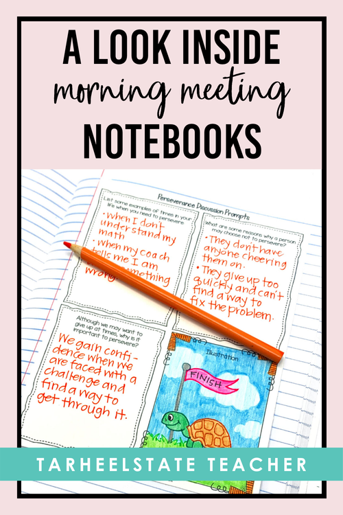 A Look Inside Students Morning Meeting Notebooks — Tarheelstate Teacher