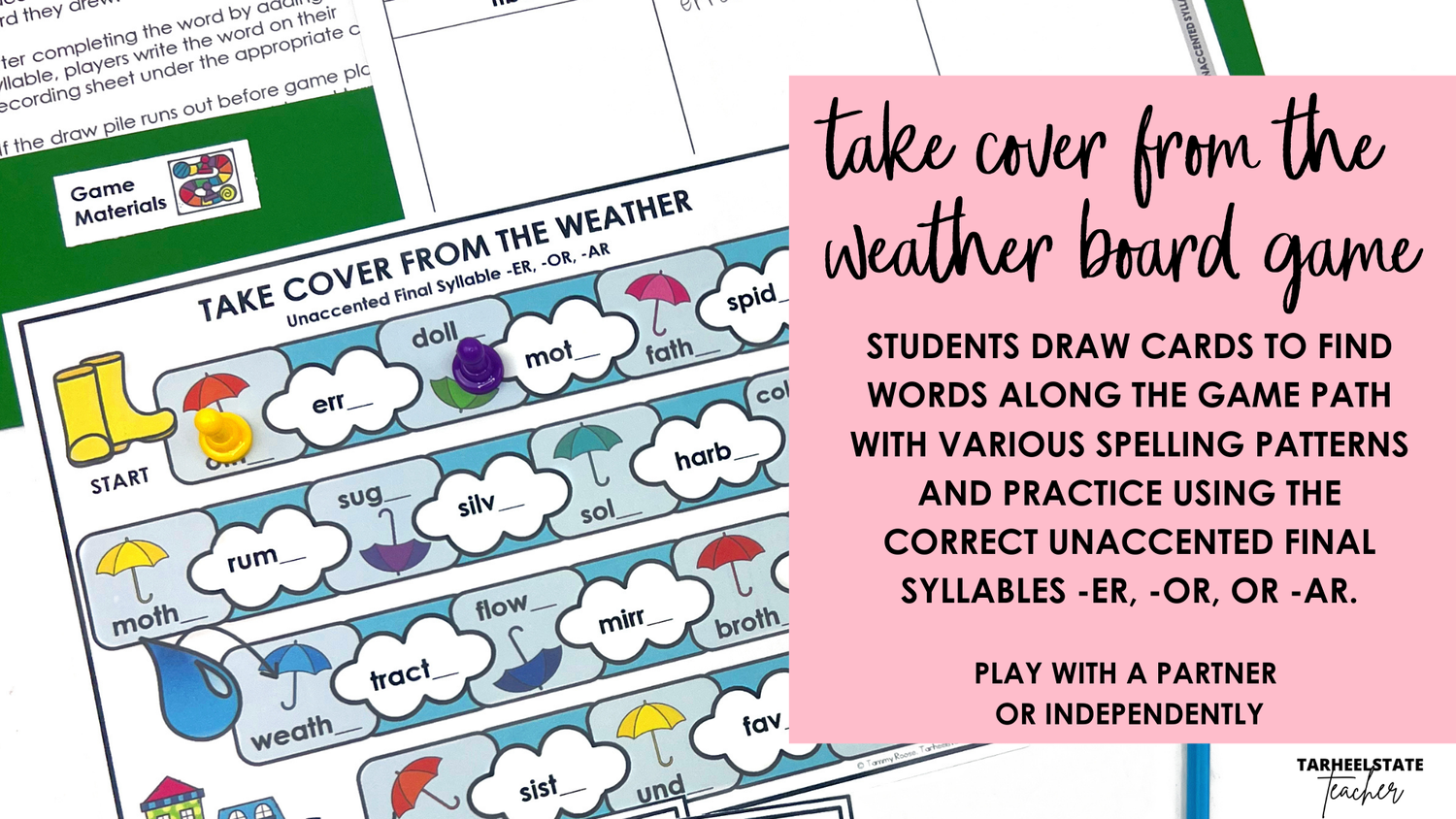 Teaching Unaccented Syllables — Tarheelstate Teacher