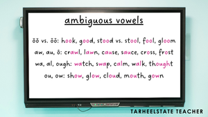 Teaching Diphthongs and Ambiguous Vowels — Tarheelstate Teacher