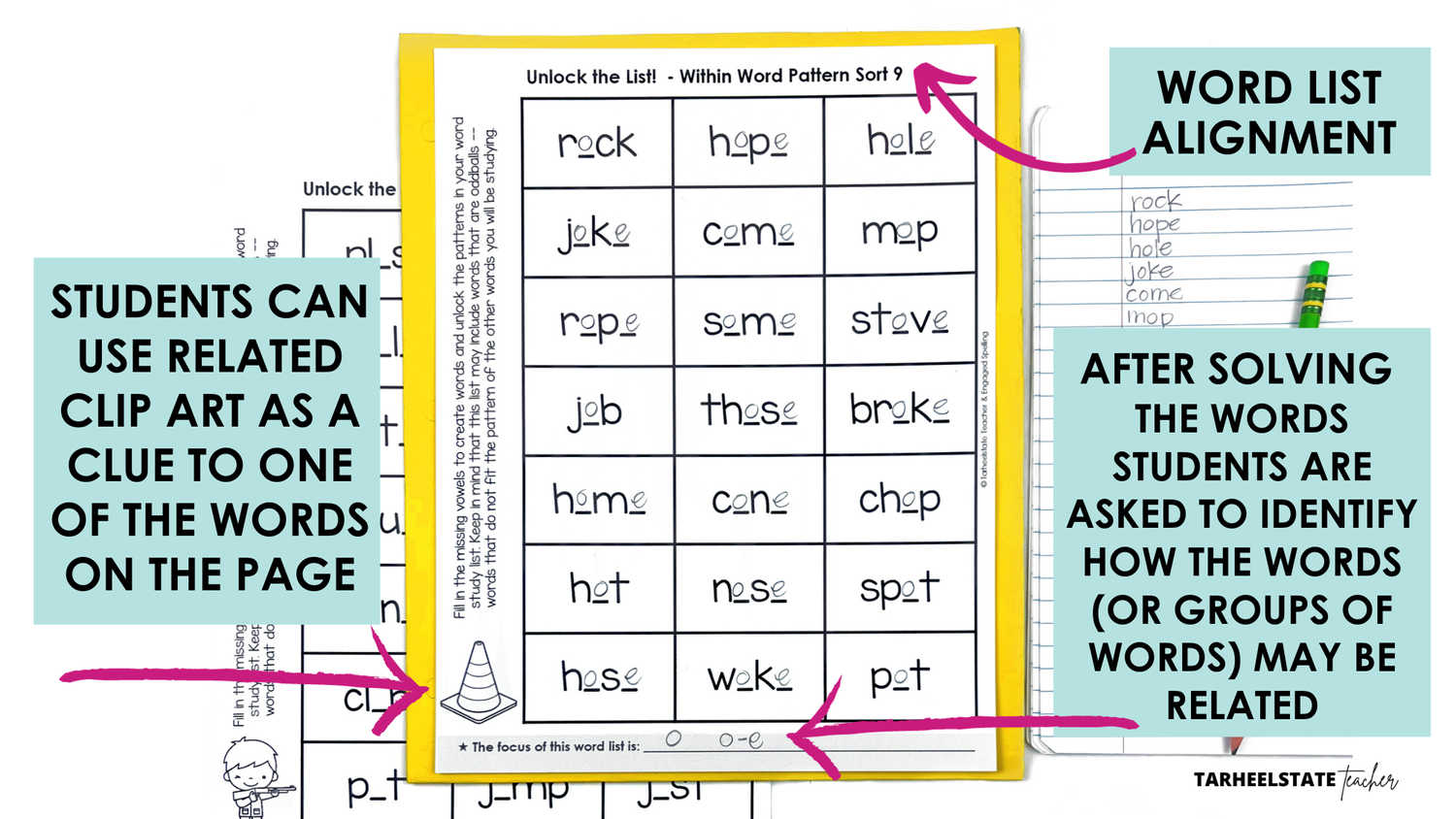 Unlock the List Spelling Word List Activity — Tarheelstate Teacher