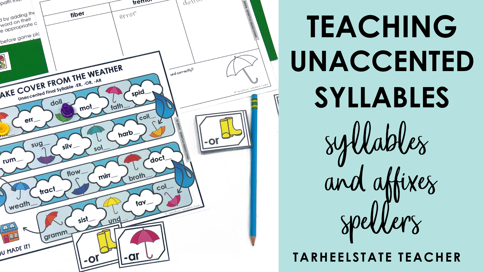 Teaching Unaccented Syllables — Tarheelstate Teacher