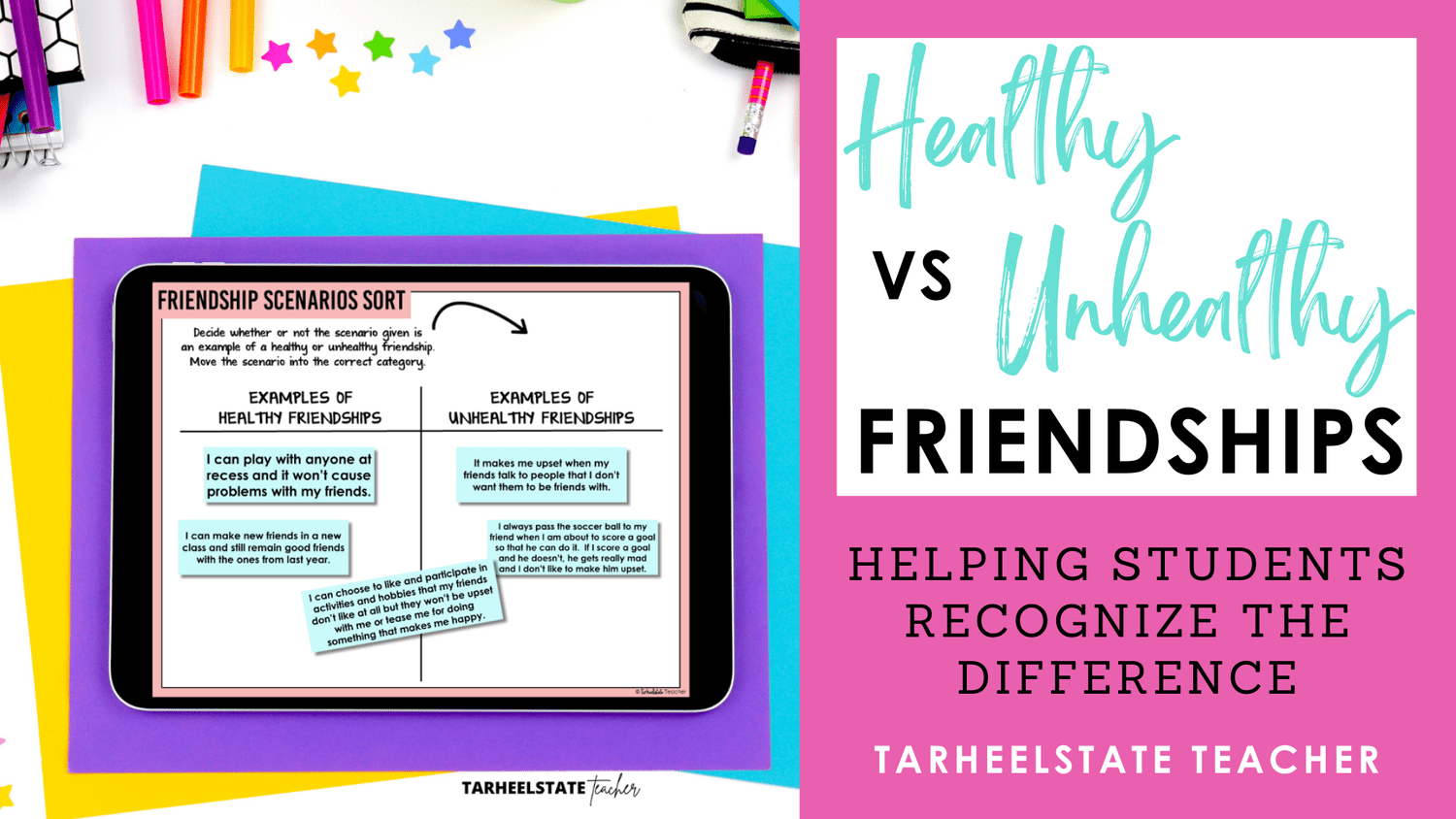 Healthy Friendships vs Unhealthy: Helping Students Recognize the ...