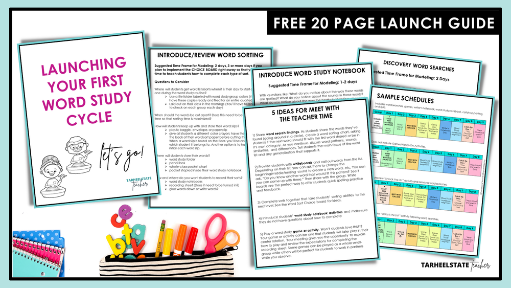 How to Get Started with Word Study - Launch Lessons and Activities ...
