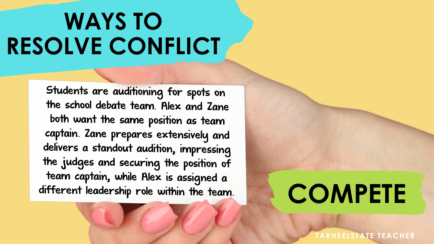 5 Conflict Resolution Styles to Teach Students — Tarheelstate Teacher