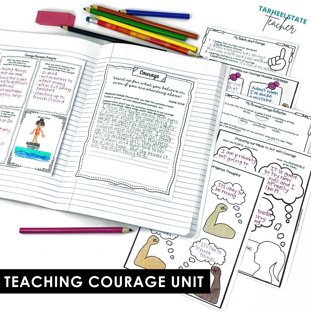 Character Education SEL Courage Activity for Students — Tarheelstate ...