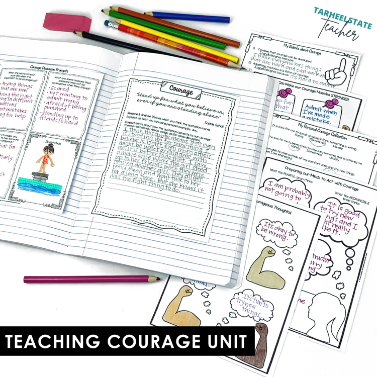 Character Education SEL Courage Activity for Students — Tarheelstate ...