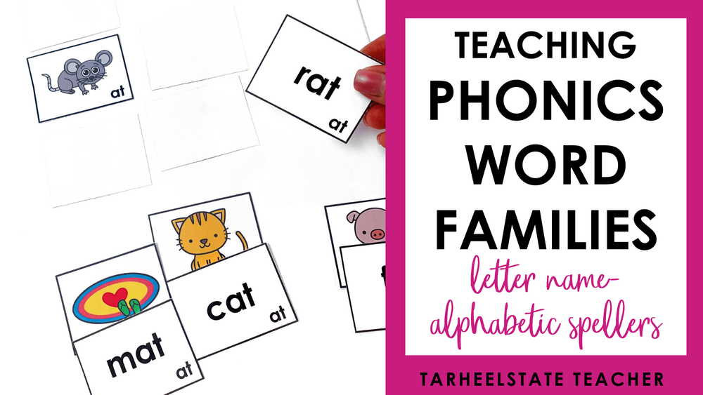 Teaching Phonics Word Families - Letter Name-Alphabetic Spellers ...