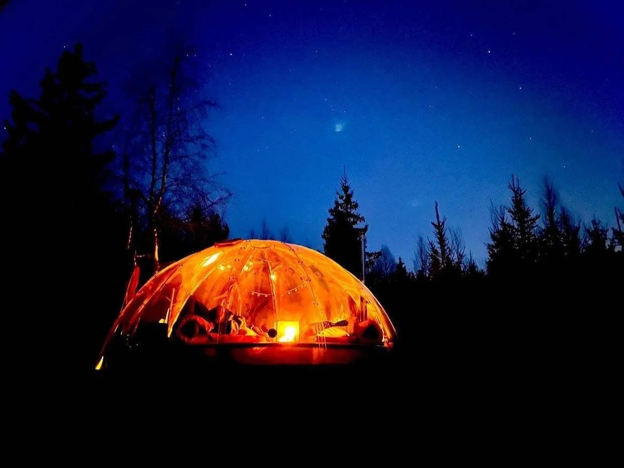 Northern lights - Norwegian Aurora glass igloo in Tromso region ...