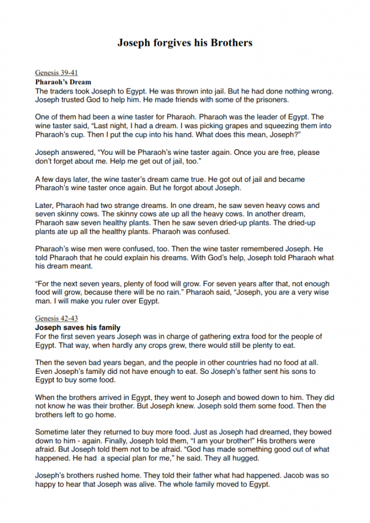 Lesson 18: The Power of Forgiveness — Children's Ministry