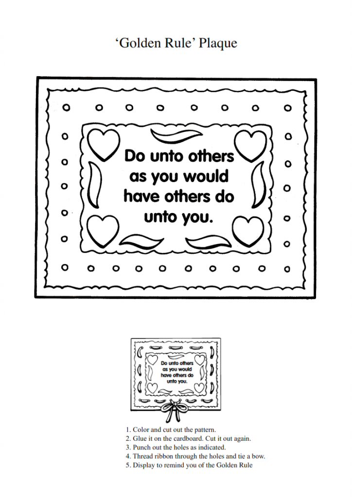 Lesson 13: The Golden Rule — Children's Ministry