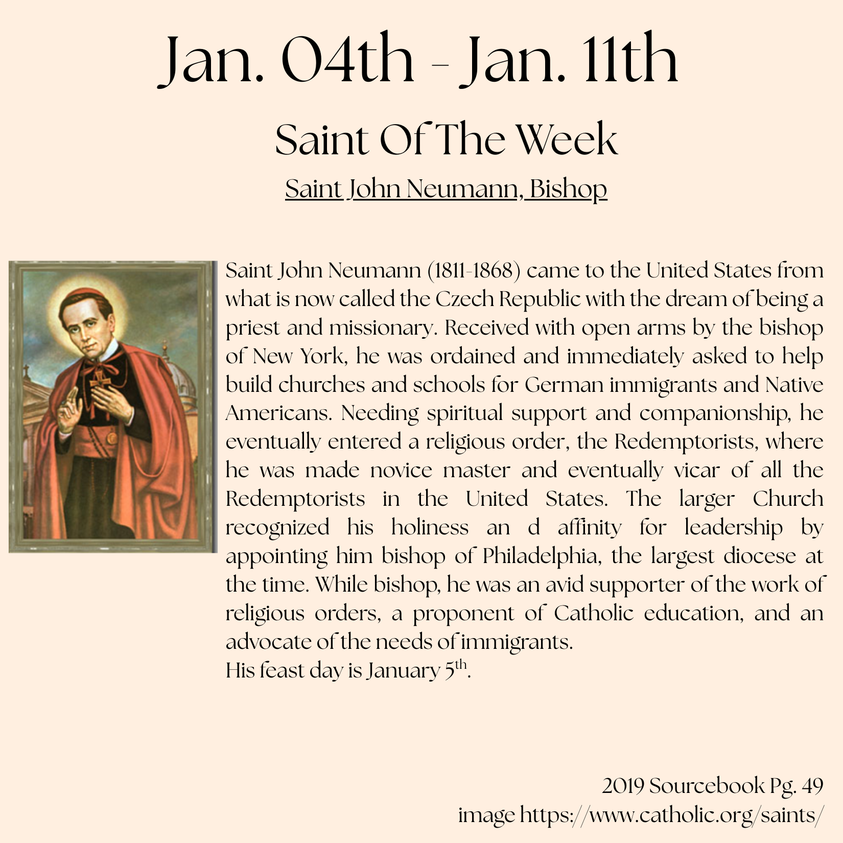 Saint Of The Week — St. Nicholas Catholic Parish