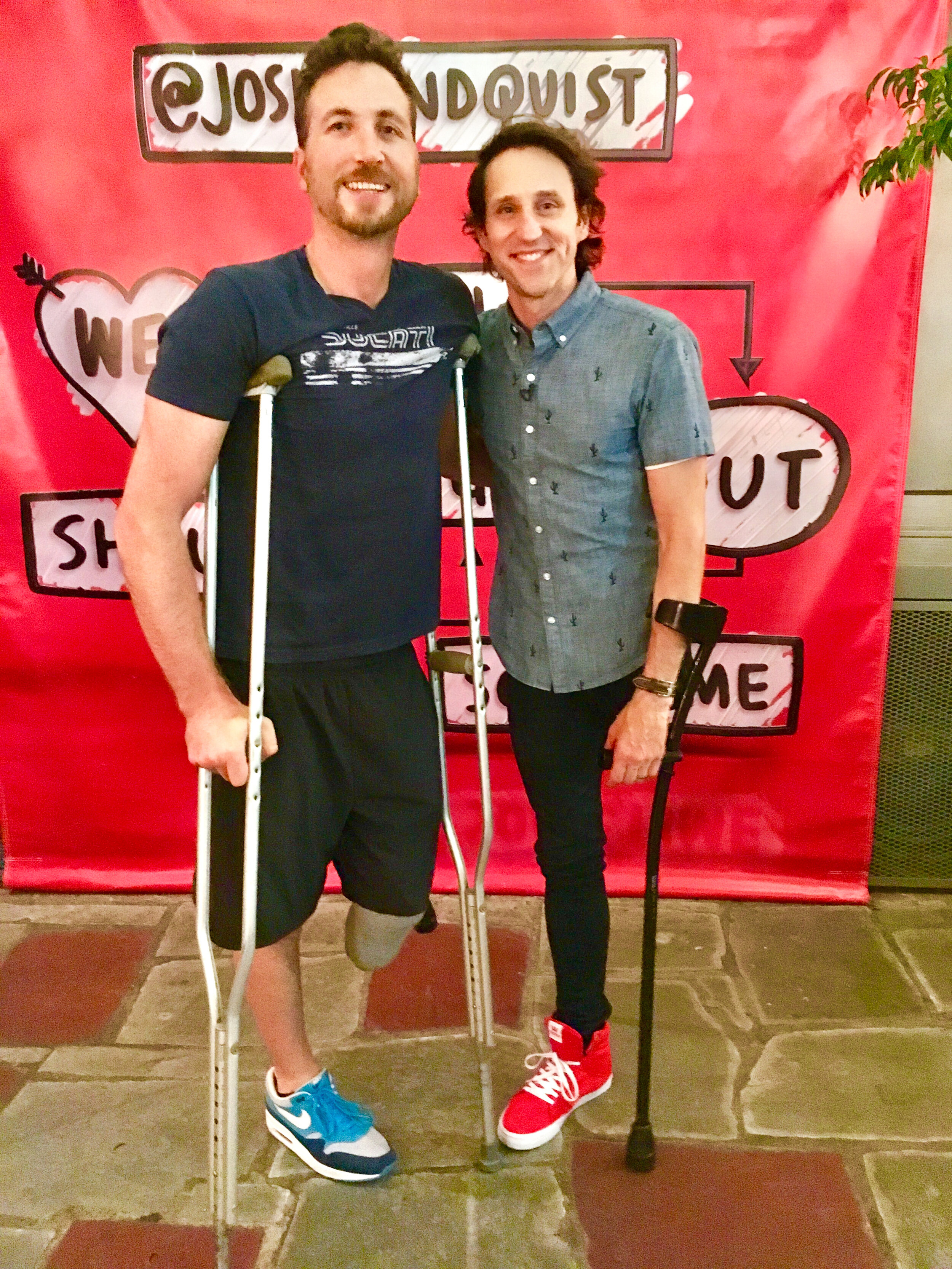 Meeting fellow crutch bosses — Josh Sundquist — Motivational Speaker