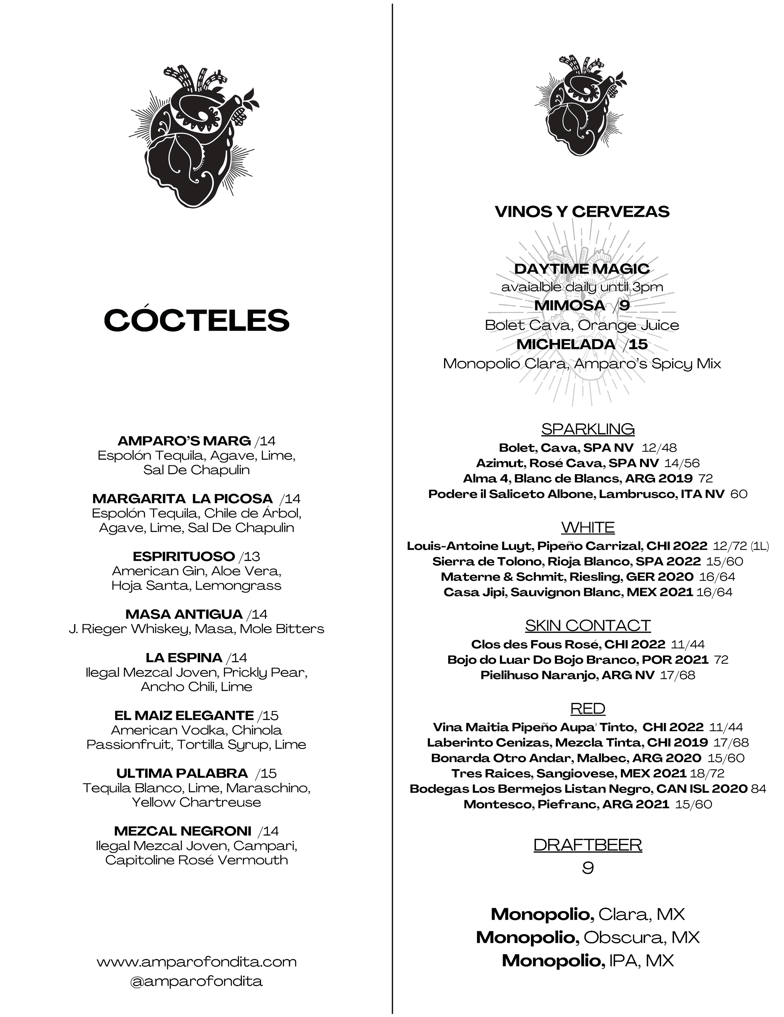 Bar and Happy Hour — Amparo Fondita