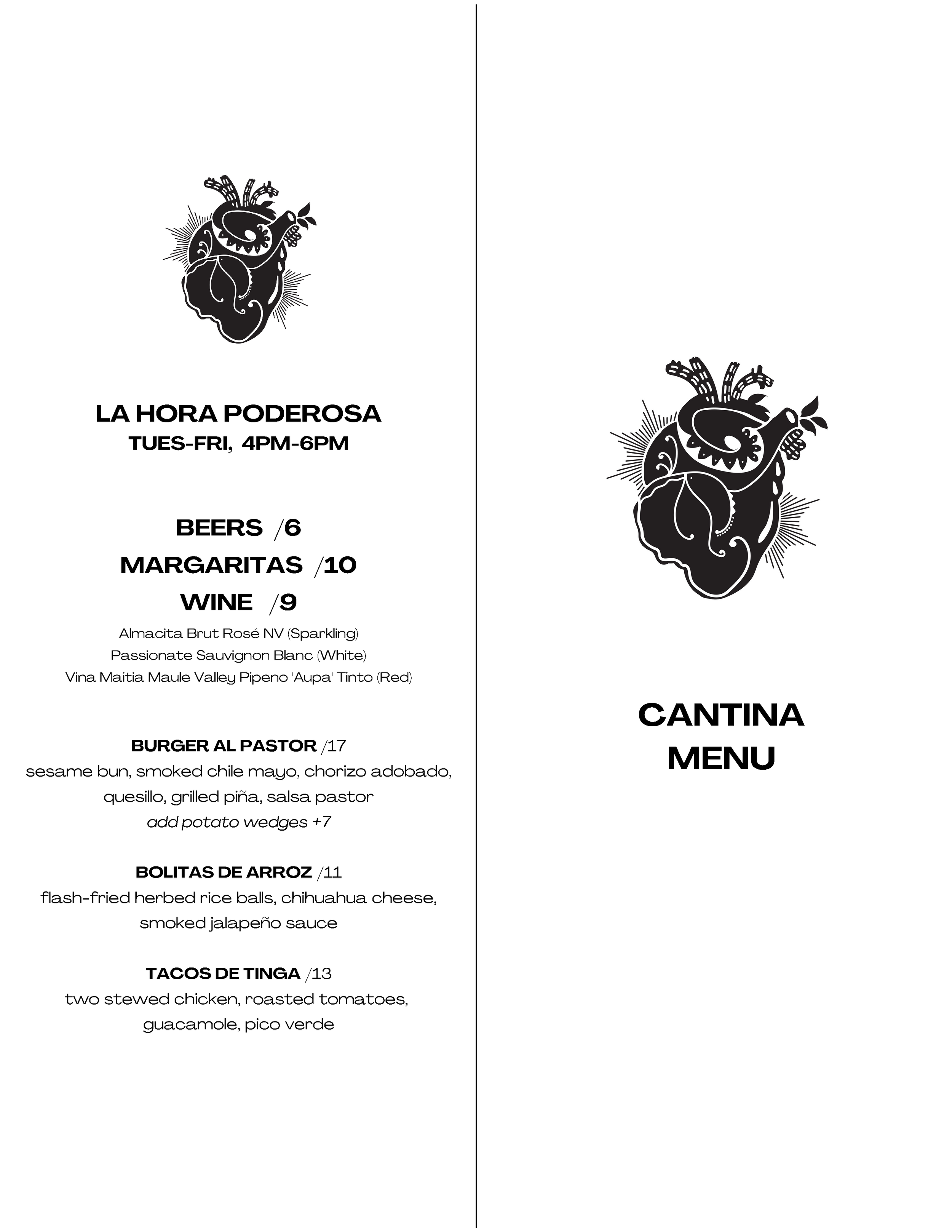 Menu — Amparo Fondita