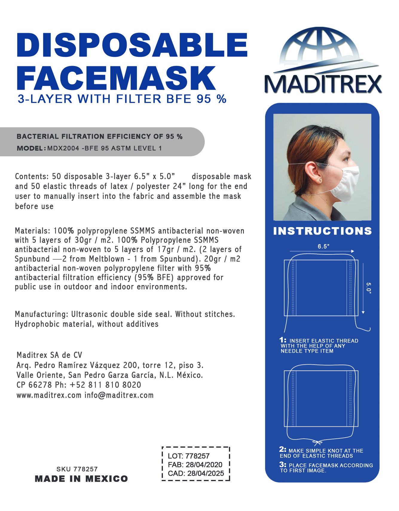 Face Masks — Maditrex Forwarding