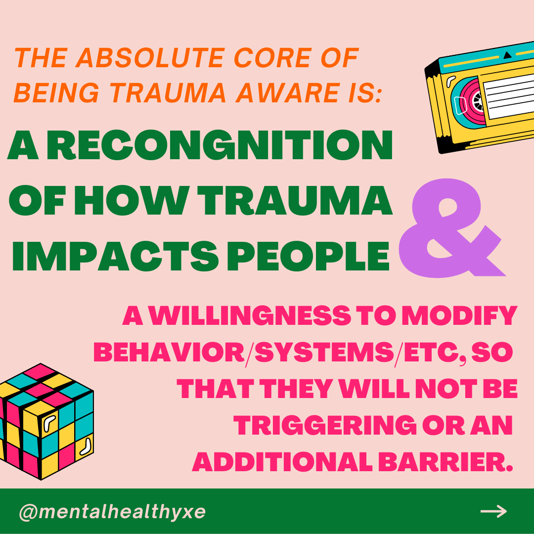 Trauma Informed Resources — Mental Health YXE