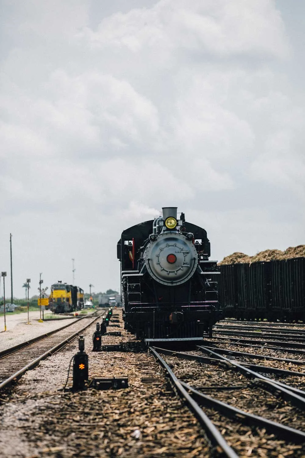 U.S. Sugar Steam Locomotive No. 148 Hauls Sugarcane Train to Mill ...