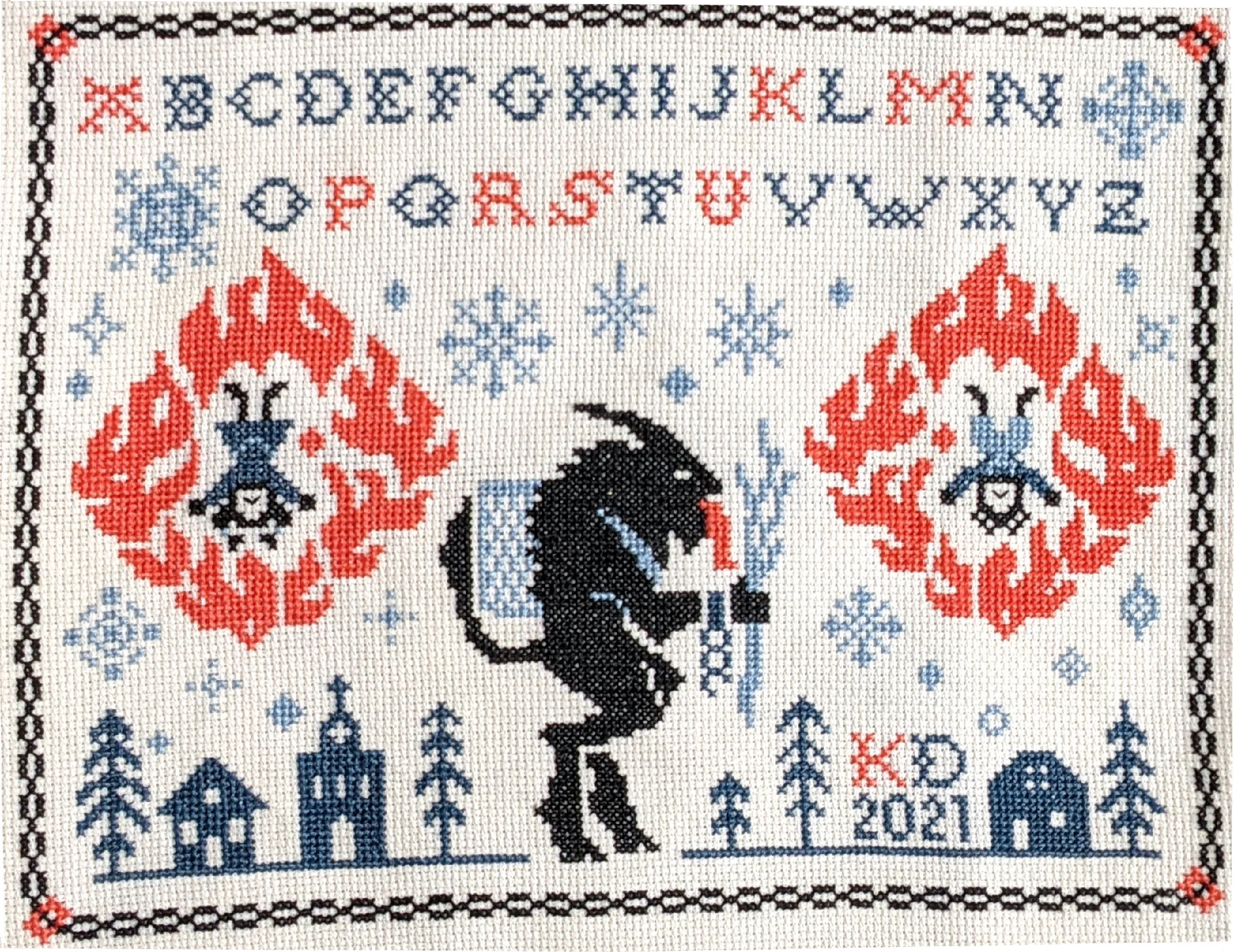 *DIGITAL FILE PDF* Krampus Cross Stitch Patterns — Kari Nakken