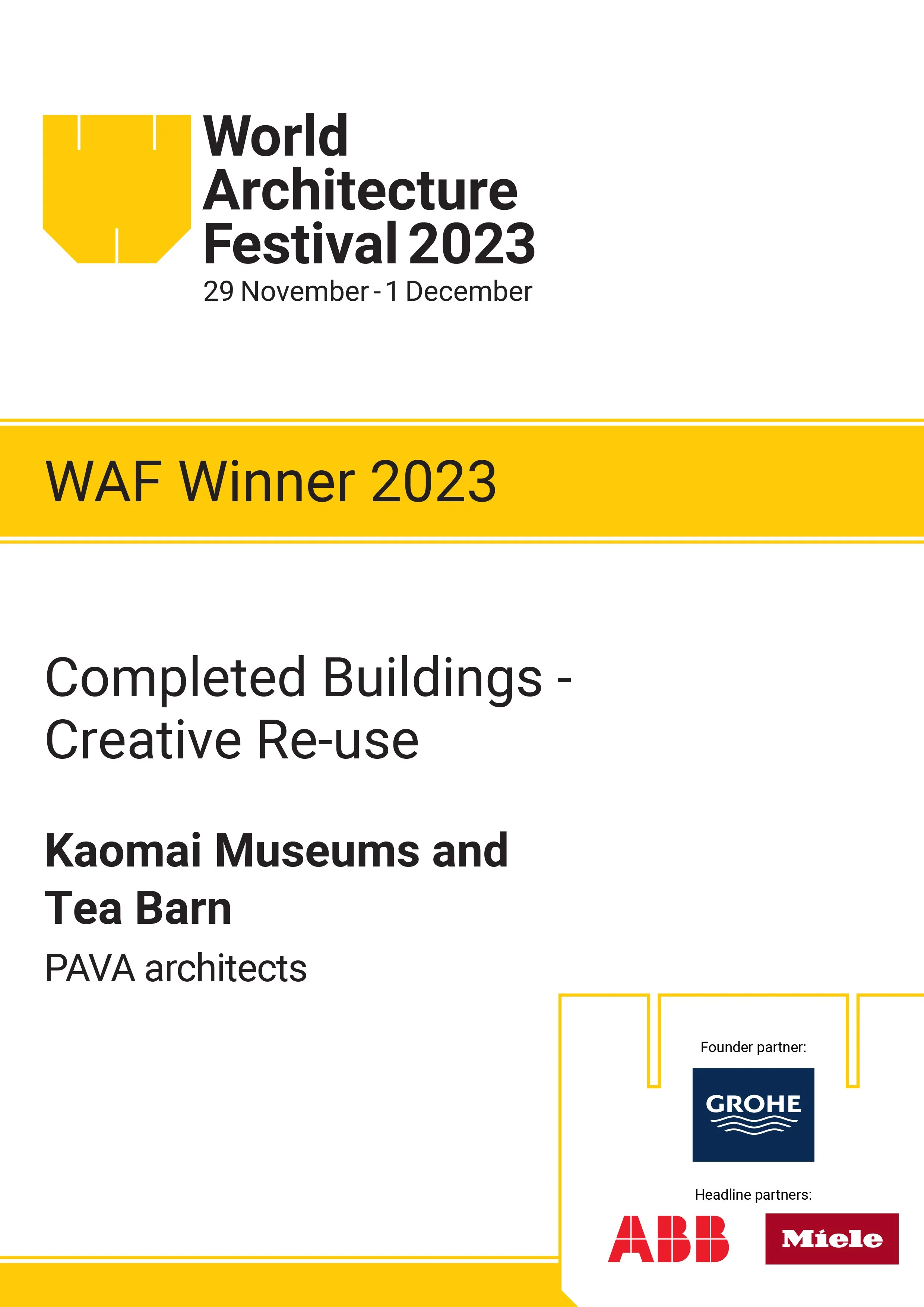 WAF Winner 2023 — PAVA