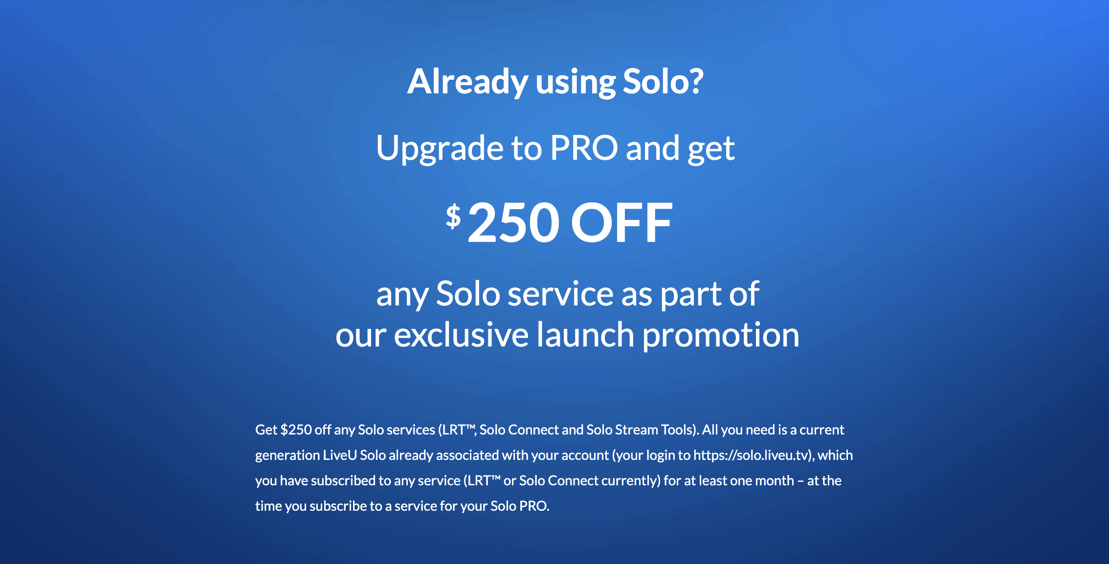 Buy LiveU Solo PRO — UnlimitedIRL