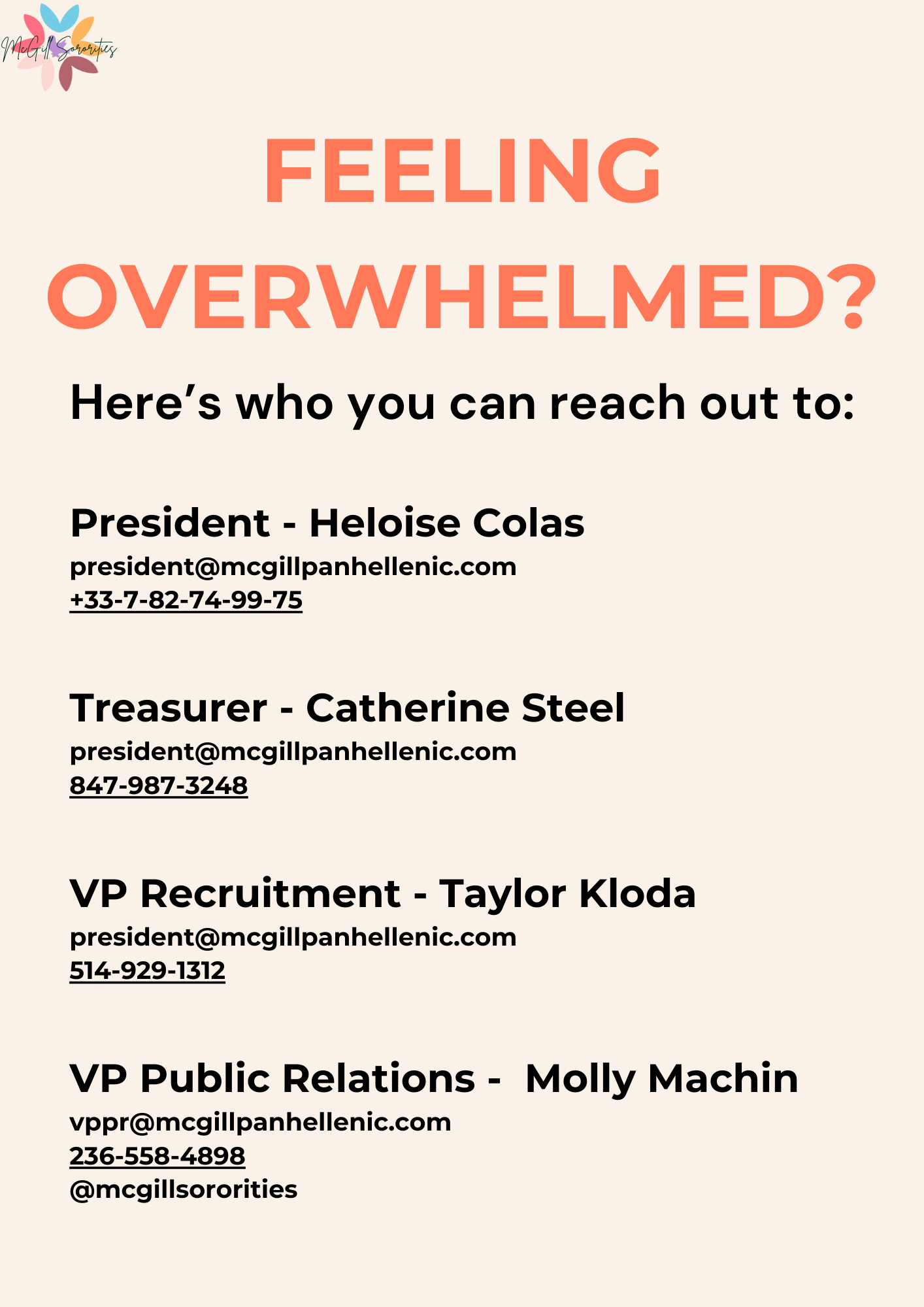 Fall Recruitment Process — McGill Sororities