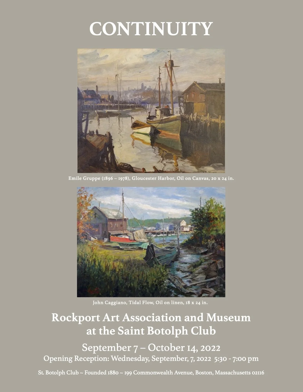 St. Botolph Club Exhibit — RAA&M