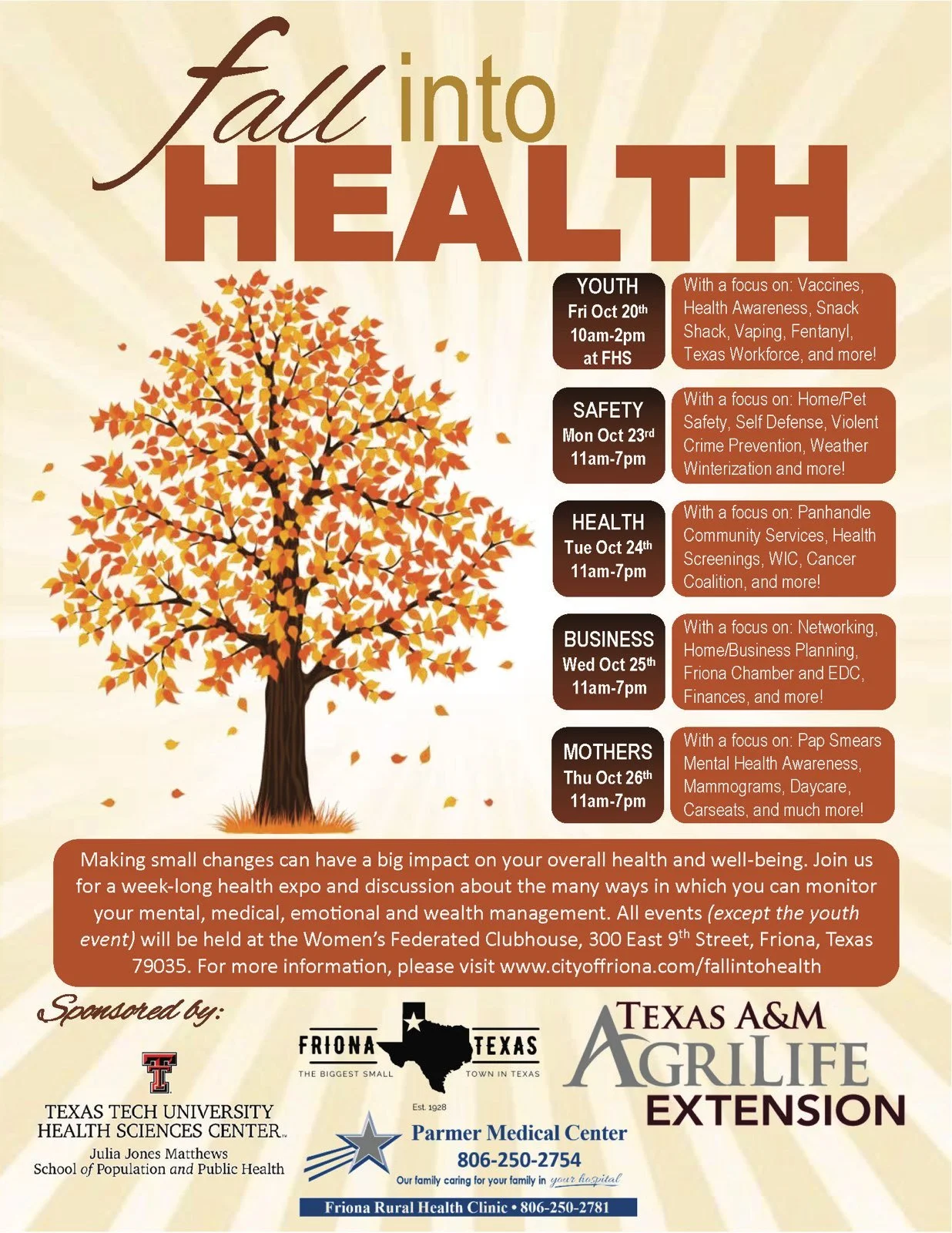Fall In To Health — City of Friona