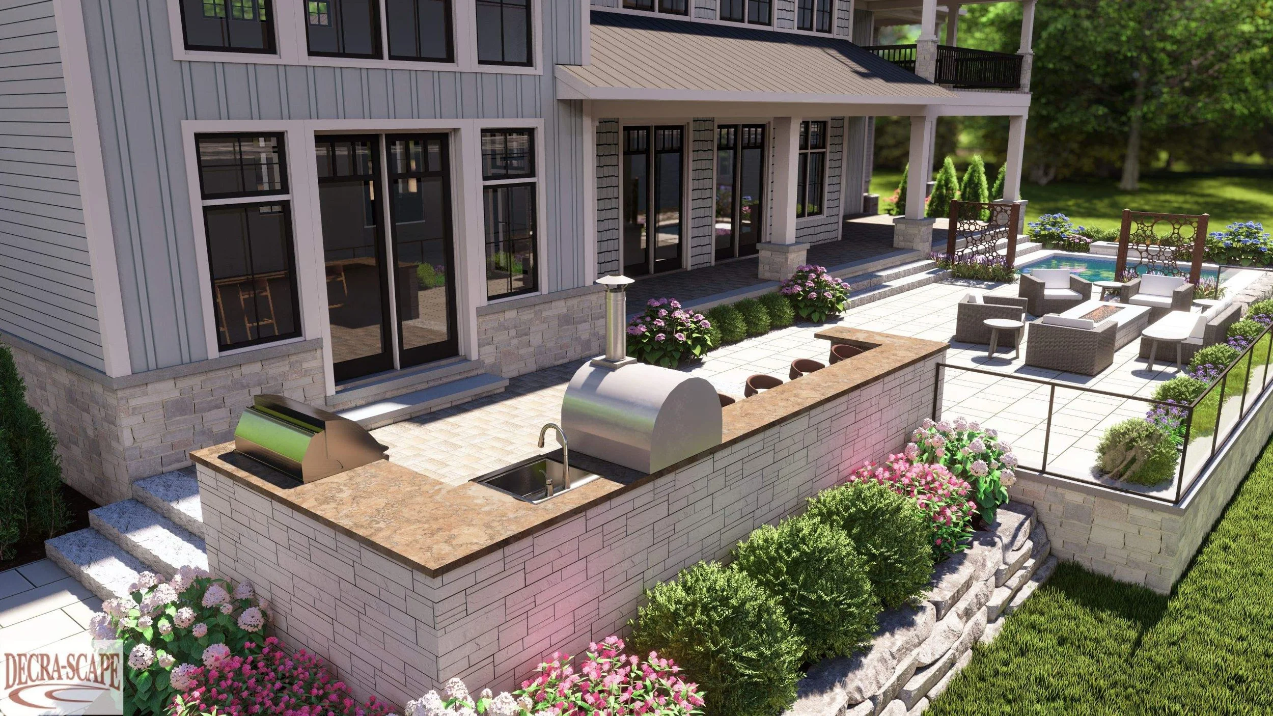 7 Stylish and Durable Outdoor Bar Countertop Ideas | Decra-Scape