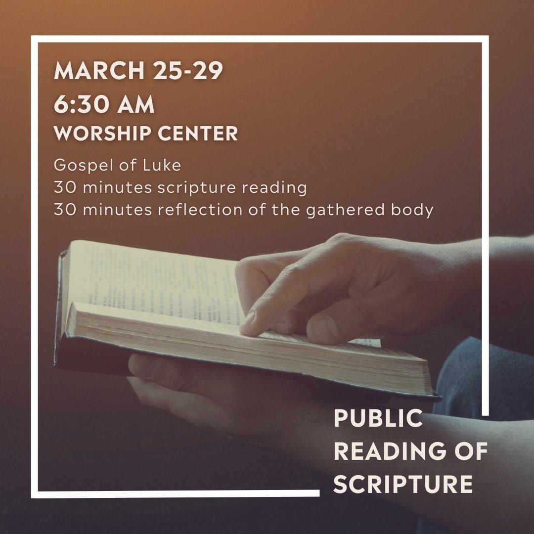 Public Reading of Scripture — CrossPoint Chino