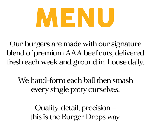 Burger Drops - Smash Burgers & Fries - Toronto, ON