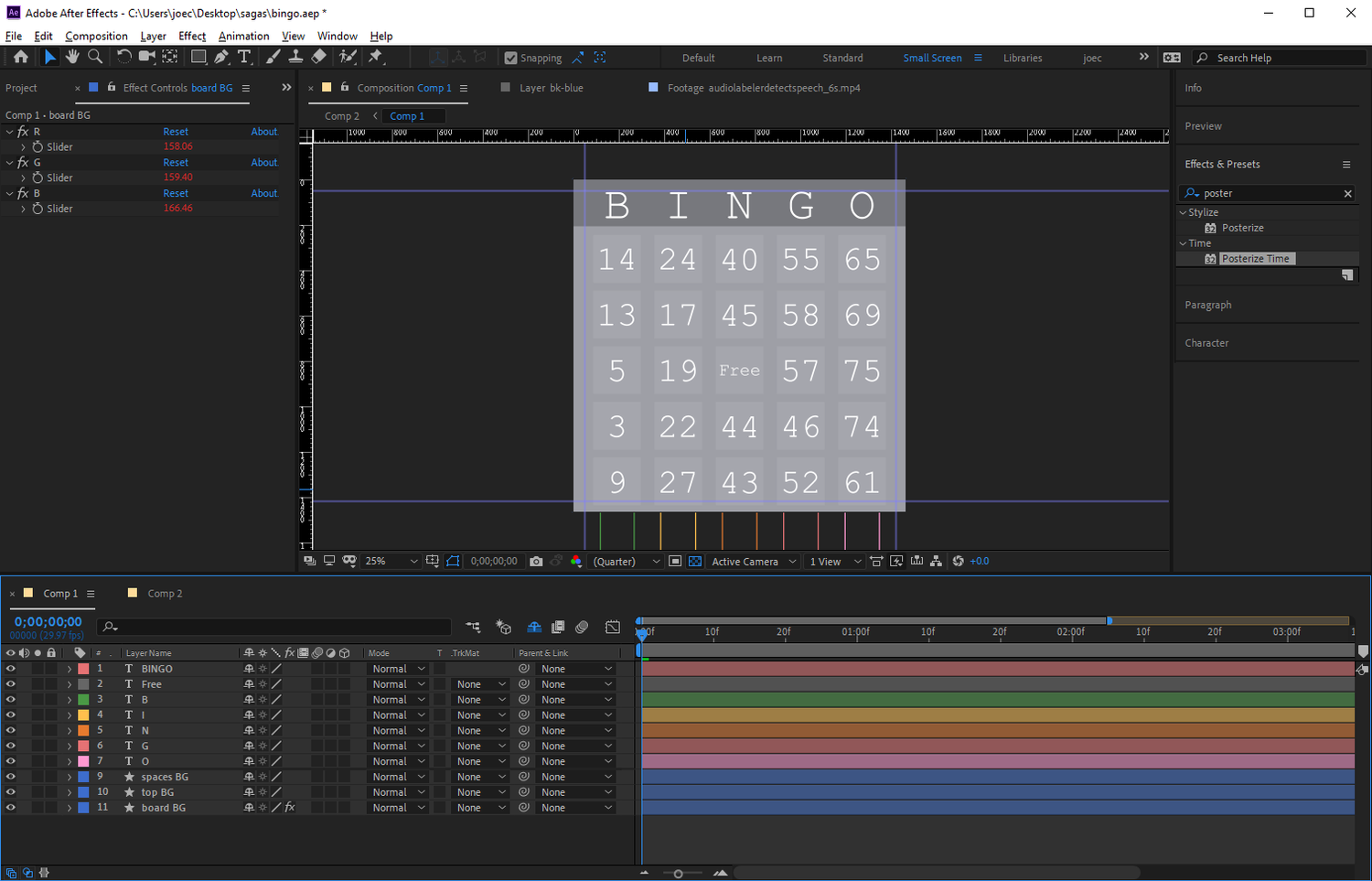 Bingo Card Generator — Joe Collins