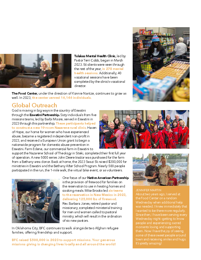 Annual Report — Bethany First Church