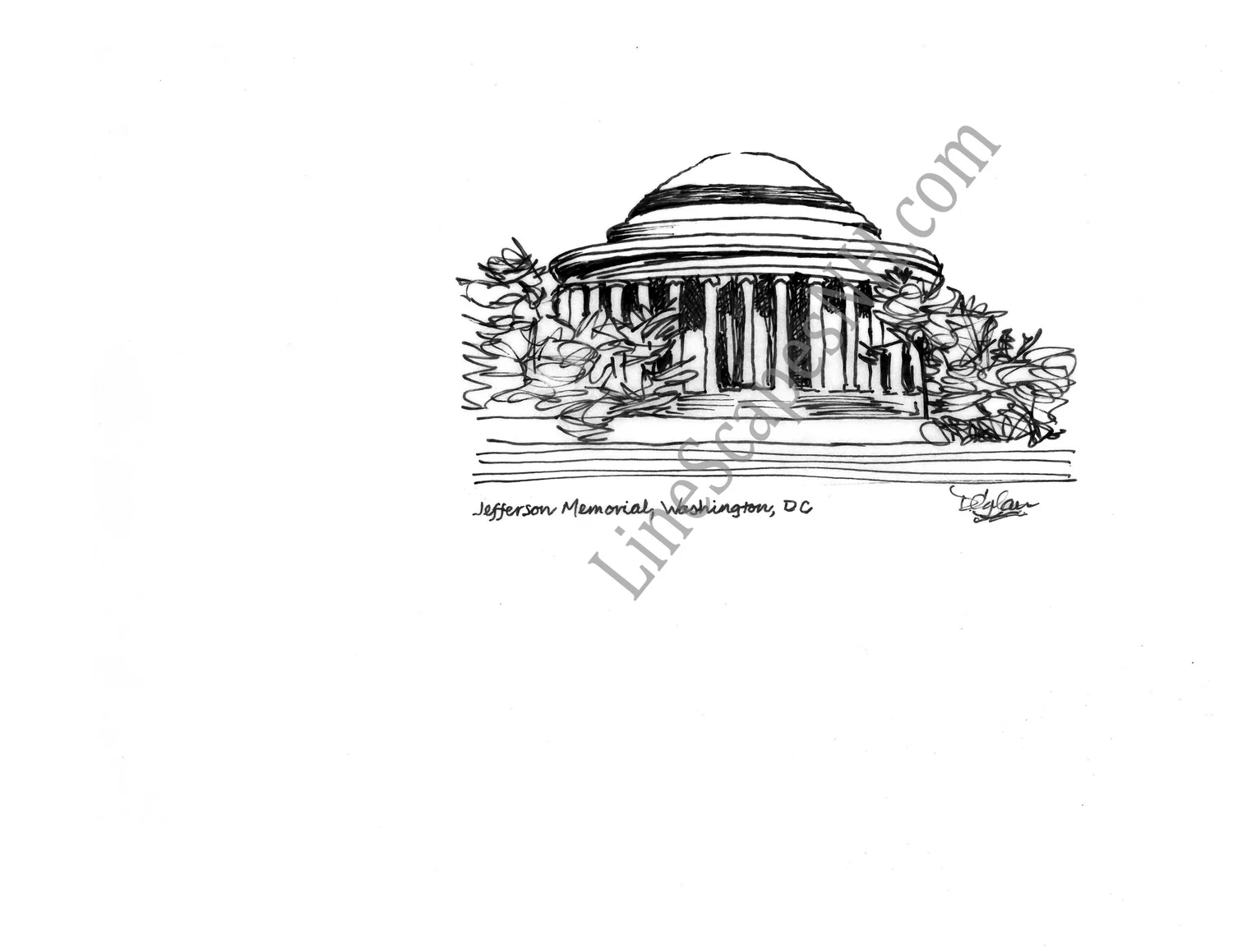Jefferson Memorial Drawing