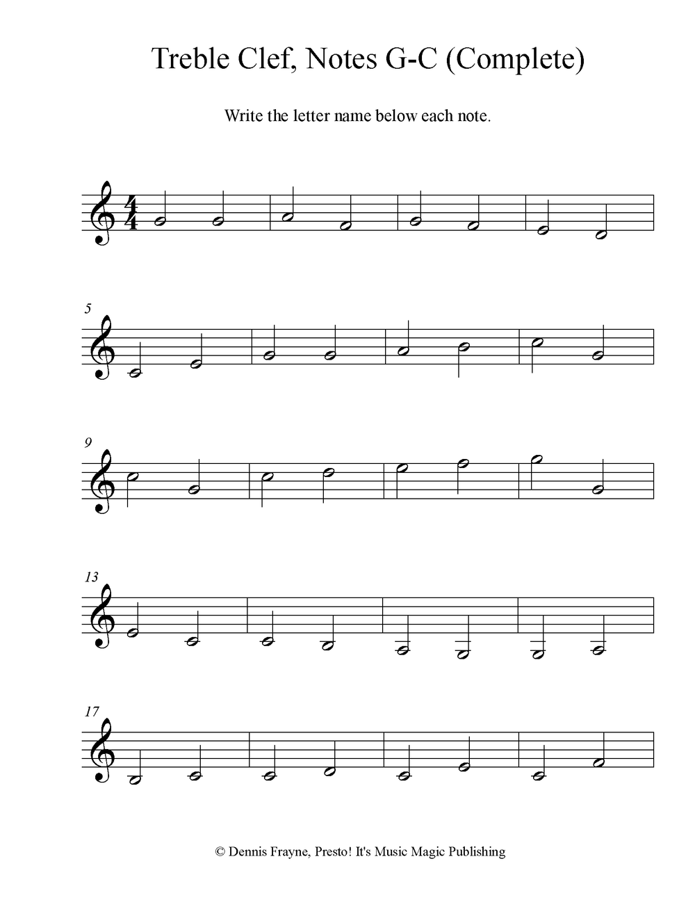 FREE! Printable Music Note Naming Worksheets — Presto! It's Music Magic ...