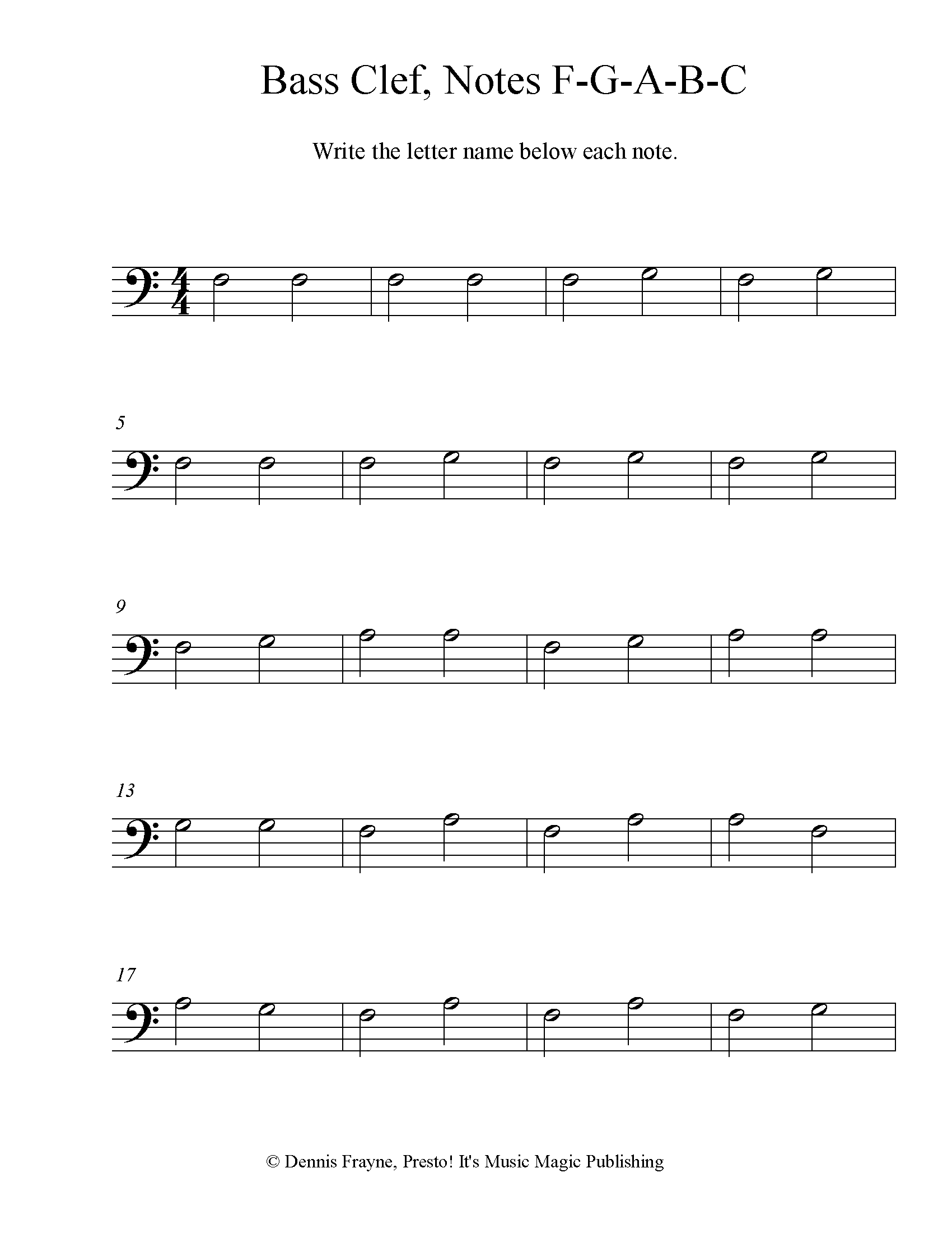 FREE! Printable Music Note Naming Worksheets — Presto! It's Music Magic ...