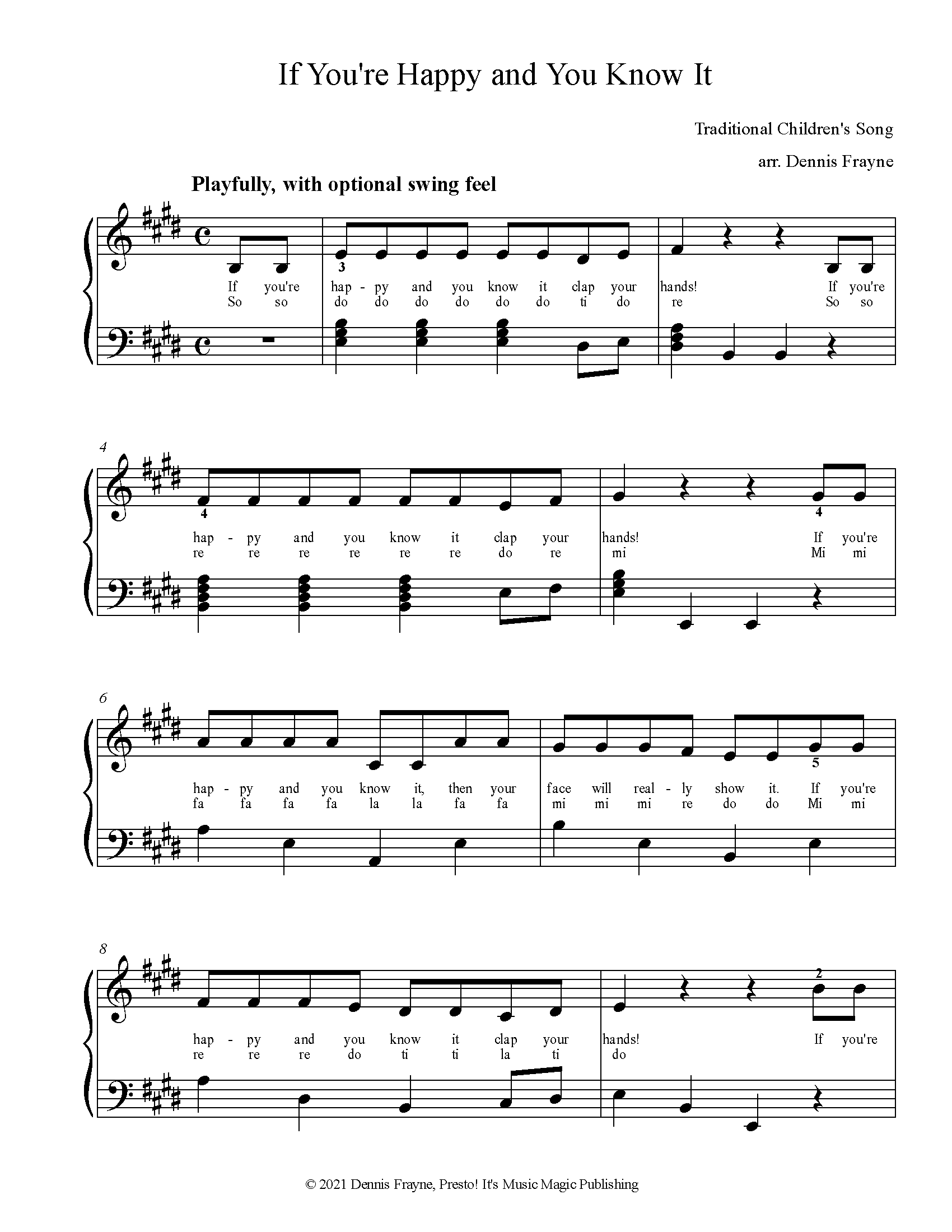 If You're Happy and You Know It — Presto! It's Music Magic Publishing