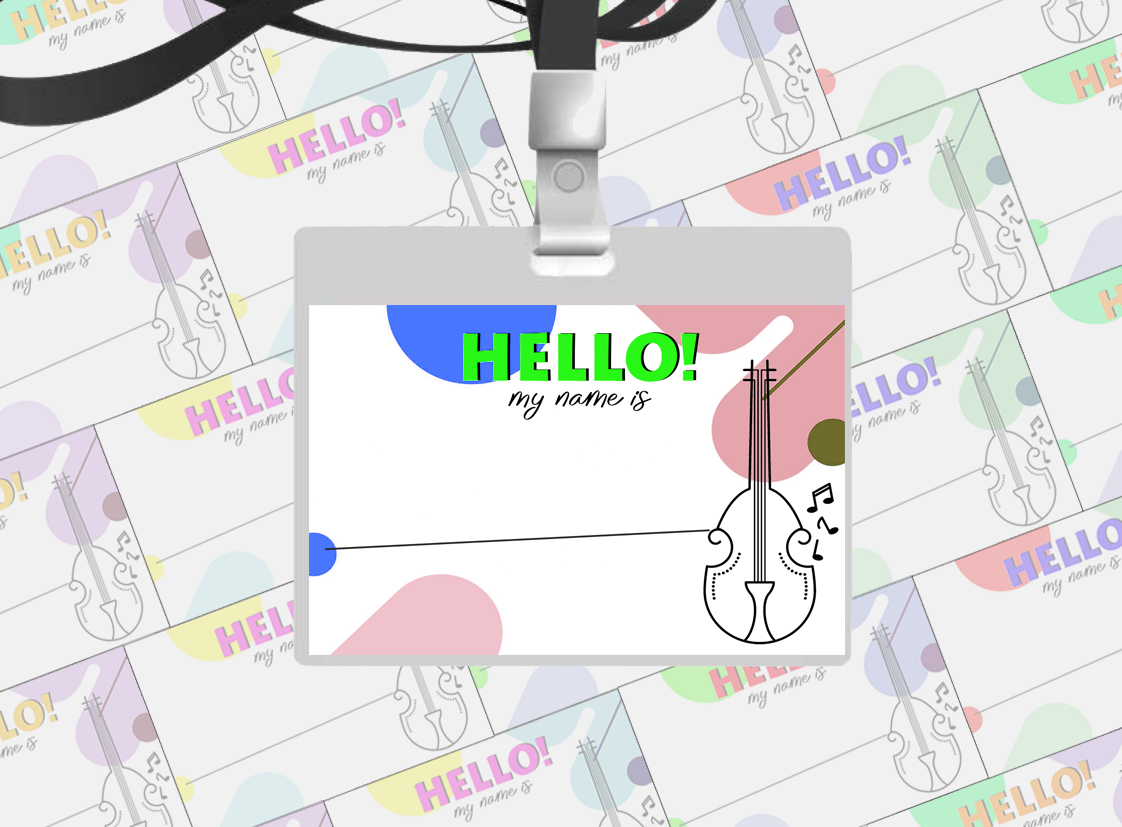 Cello Colored JBB 1 - 40 Name Tags (5 Sheets of 8), 2-1/3 x 3-3/8 inch ...
