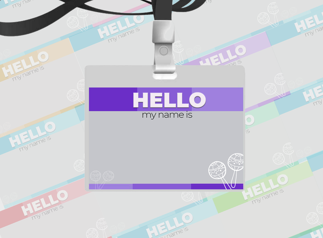 Maracas Colored JBB 1 - 40 Name Tags (5 Sheets of 8), 2-1/3 x 3-3/8 ...