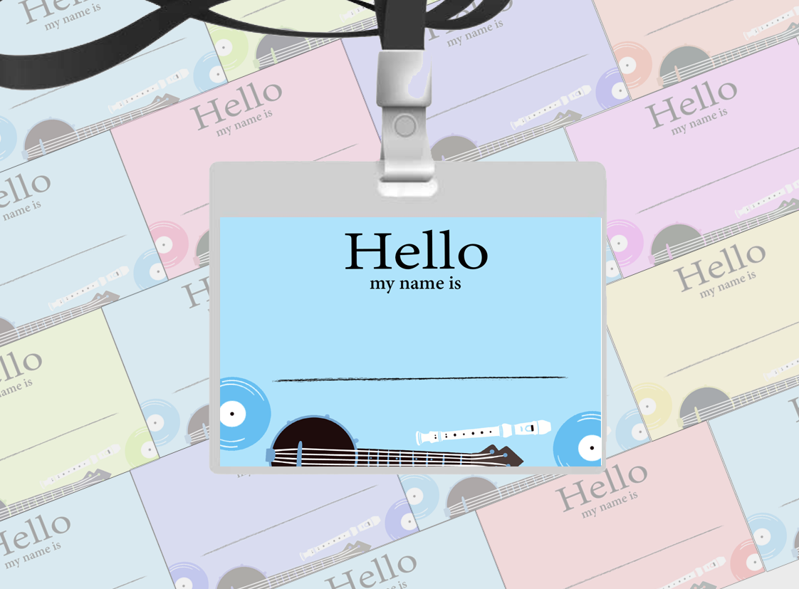 Musical Instruments Colored JBB 7 - 40 Name Tags (5 Sheets of 8), 2-1/3 ...