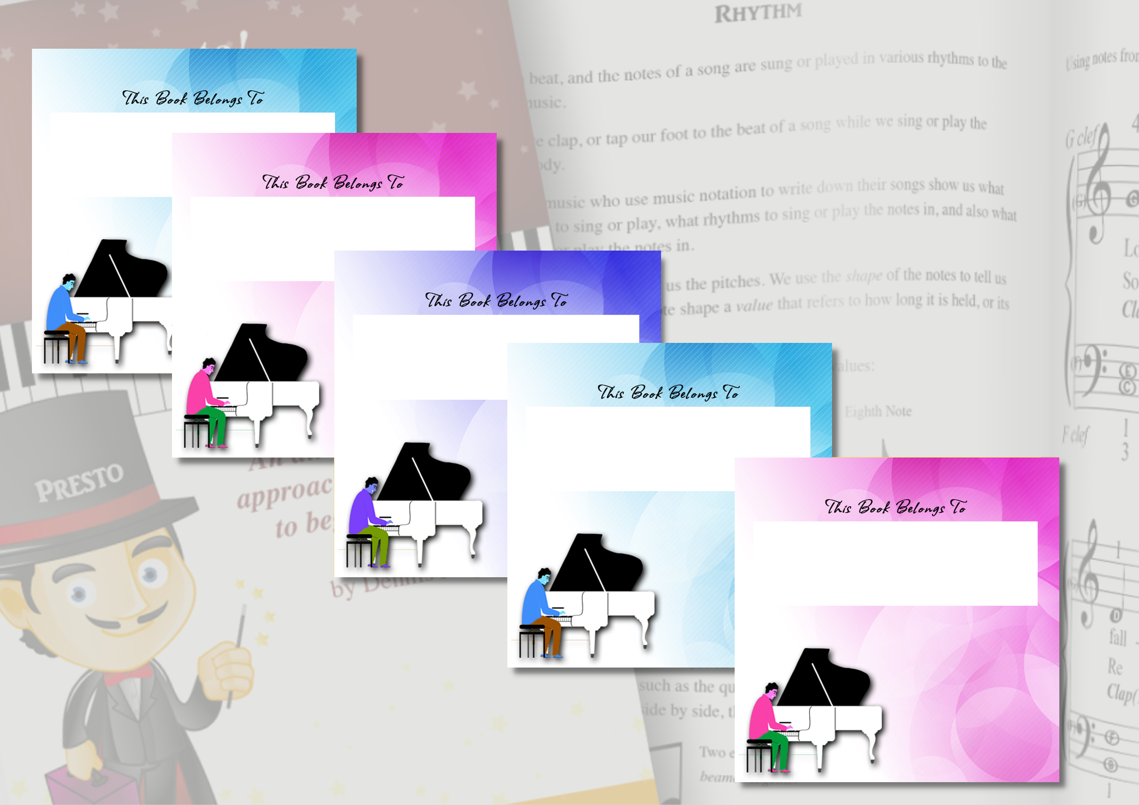 Grand Piano JBB 11 - Digital Template (PDF), 2x2 inch Square — Presto ...