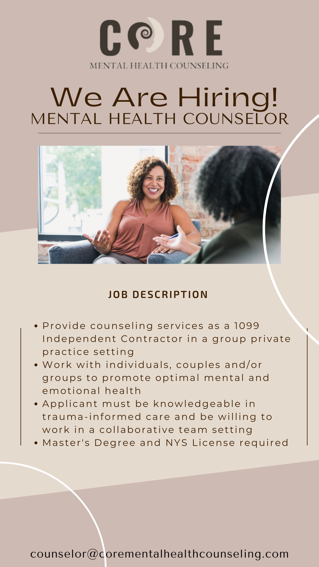 Join our team! — Core Mental Health Counseling