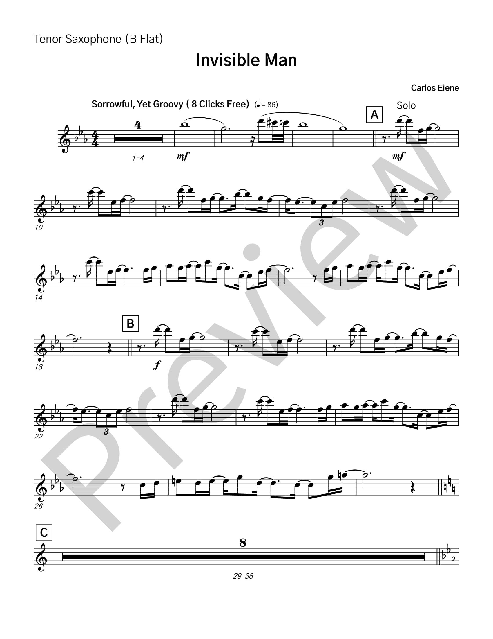 Invisible Man - Sheet Music Collection (Insane In The Rain) — Carlos Eiene