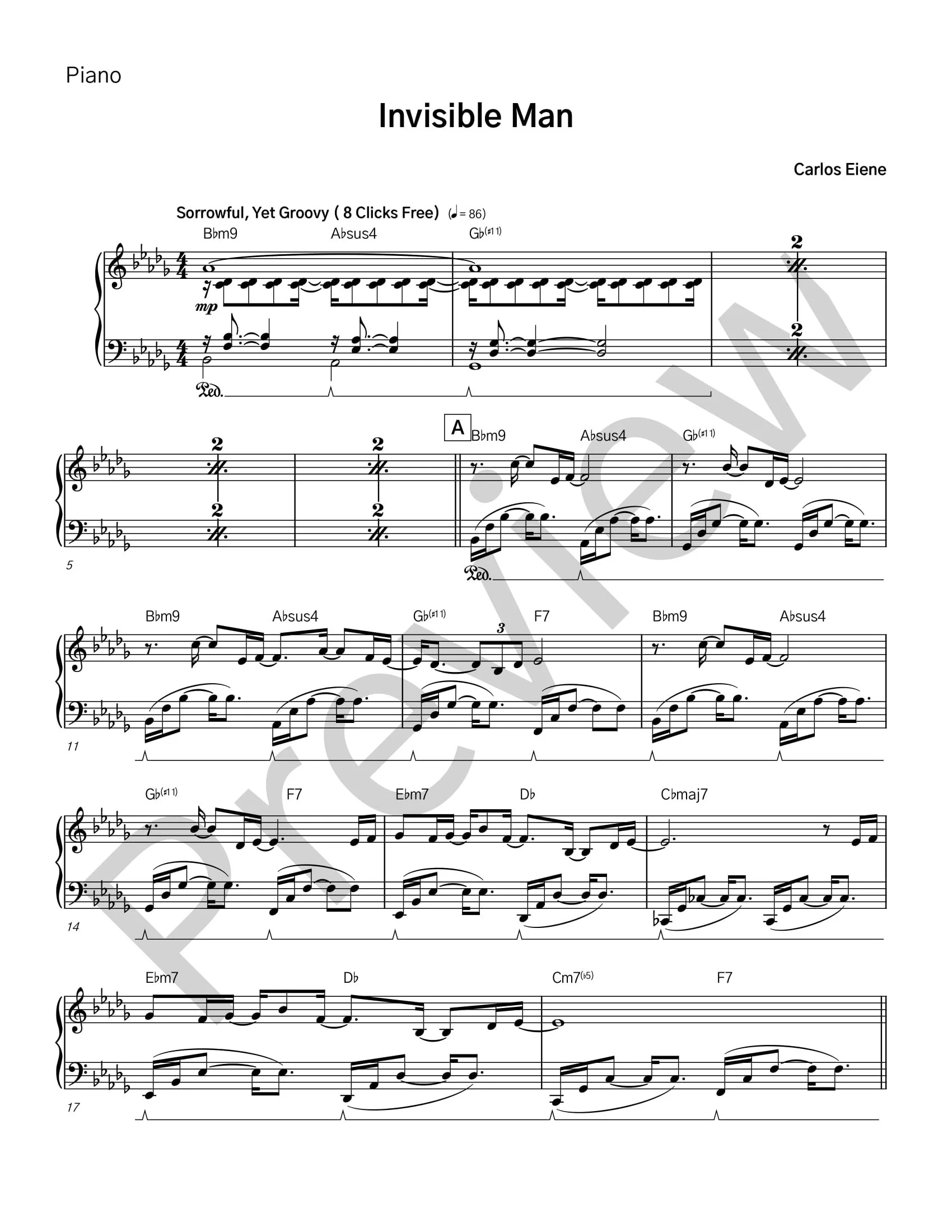 Invisible Man - Sheet Music Collection (Insane In The Rain) — Carlos Eiene
